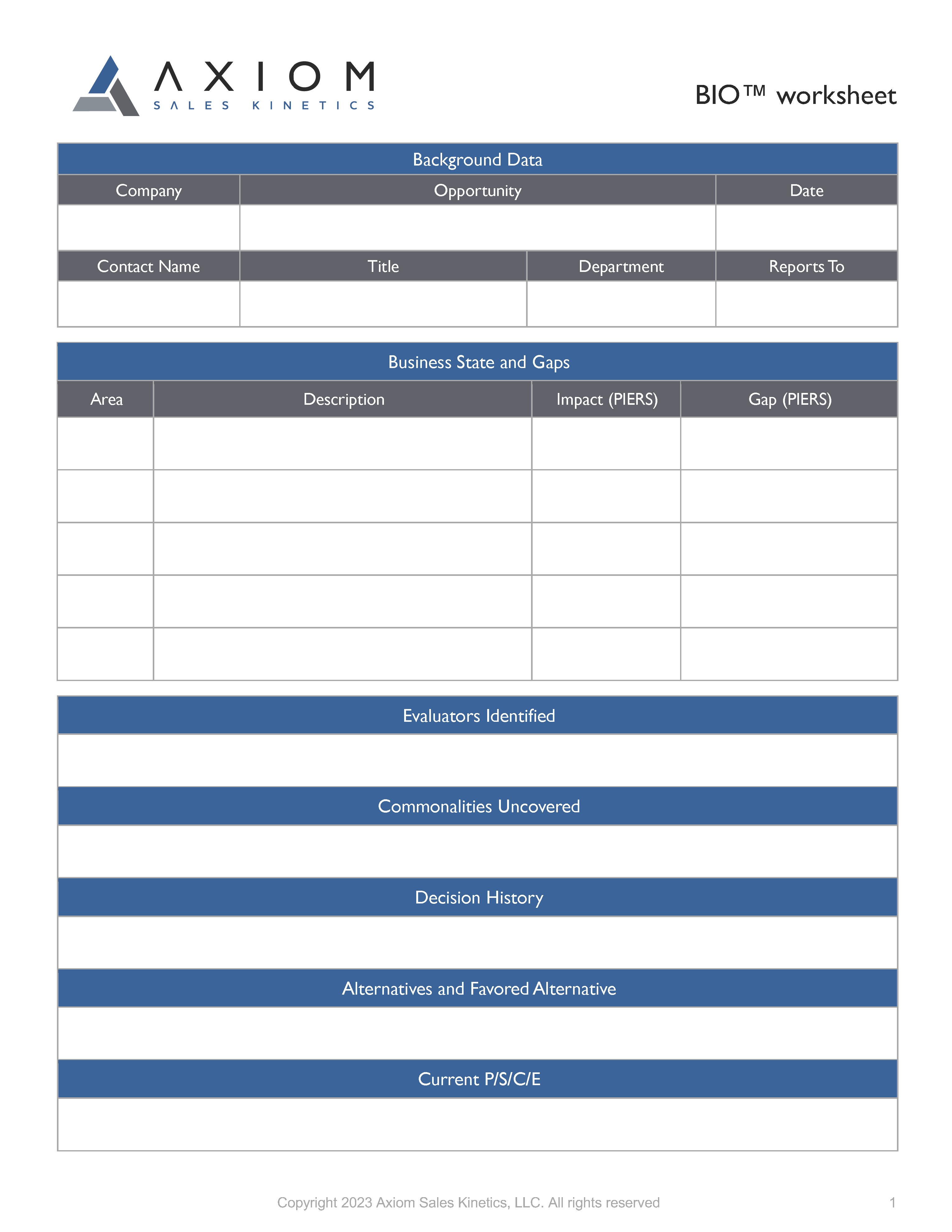 Download the BIO Worksheet